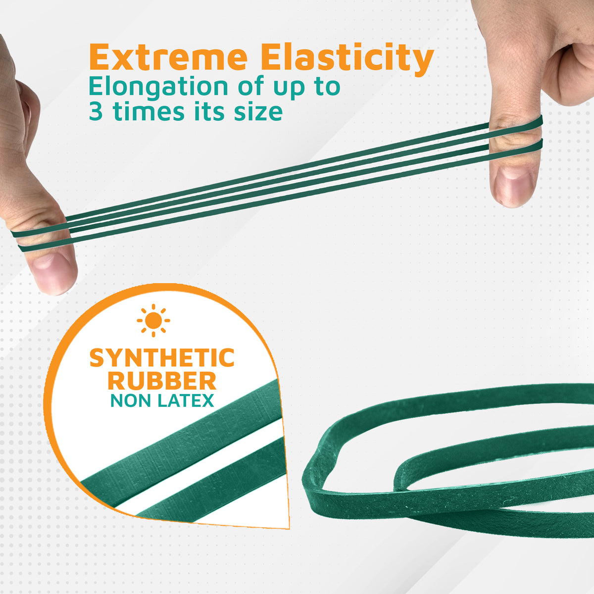 Forest Green Elastic Bands | Rubber Bands - Size 33